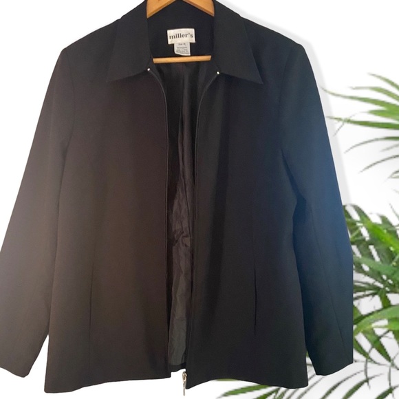 Millers | Jackets & Coats | Vintage Millers Size 6 Black Zip Up ...